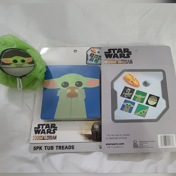 Disney | Bath, Skin & Hair | Star Wars 2 Yoda Tub Treads Yoda Loofah ...